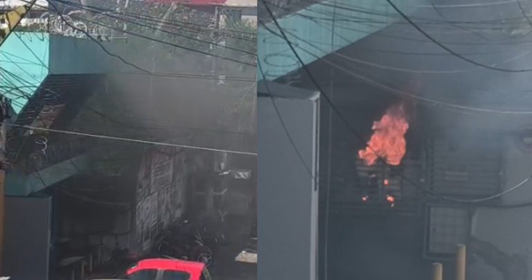 VÍDEO: Caixa de energia de academia pega fogo na avenida Djalma Batista