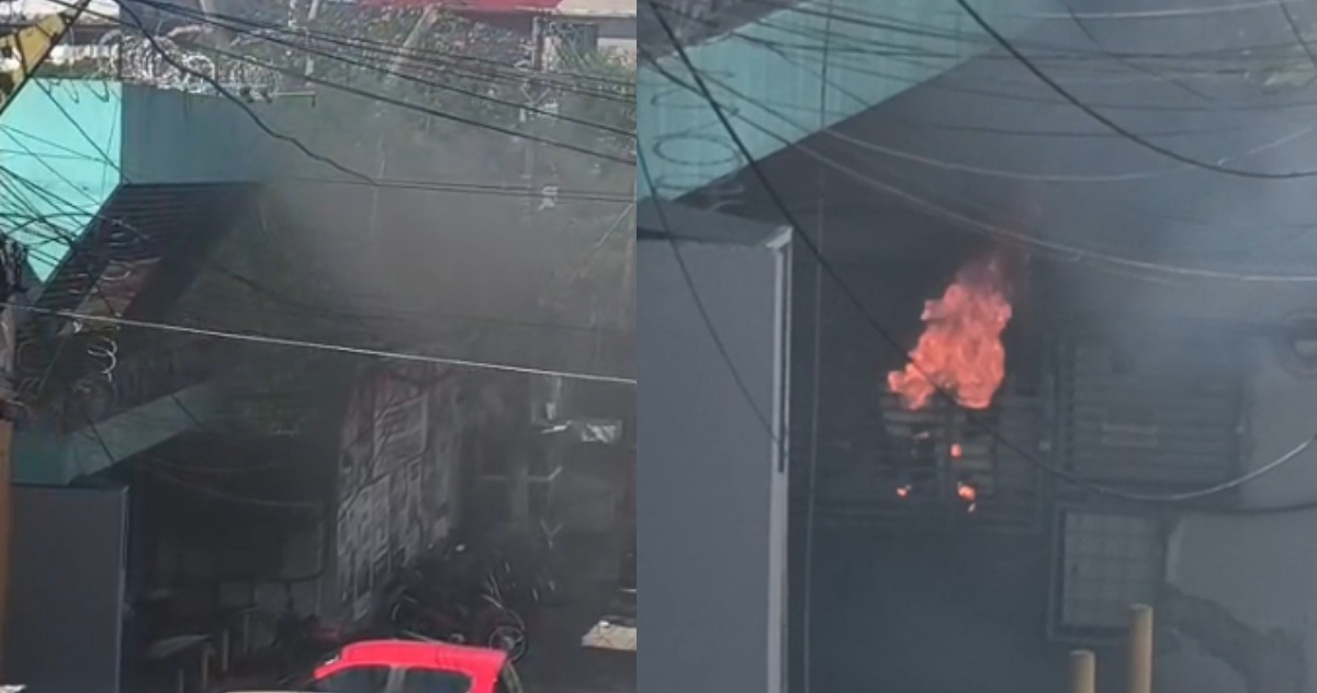 VÍDEO: Caixa de energia de academia pega fogo na avenida Djalma Batista